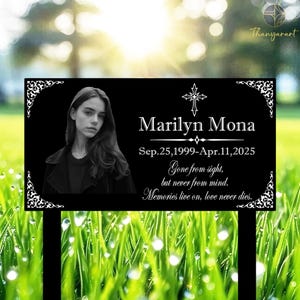 Customized Photo Memorial Plaque,personalized Grave Marker With Photo ...