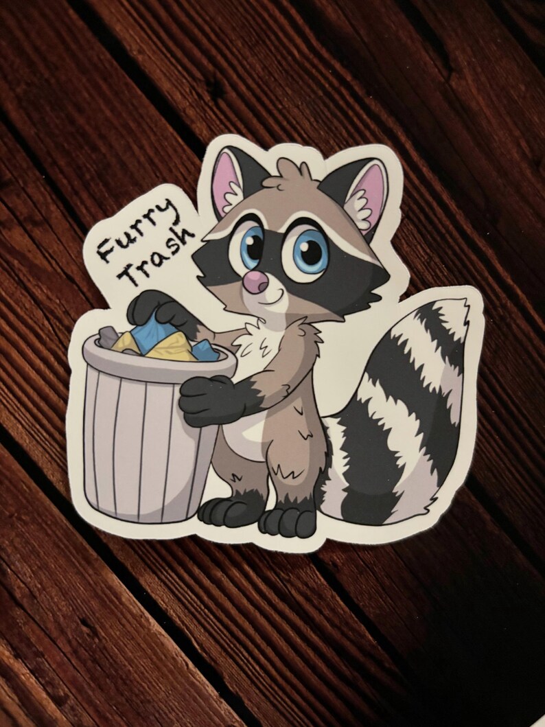 Furry Trash Sticker - Etsy