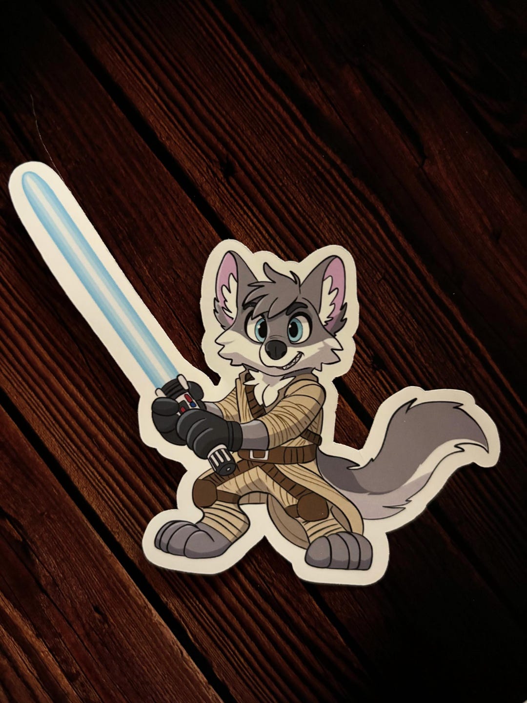 Jedi Wolf Sticker - Etsy