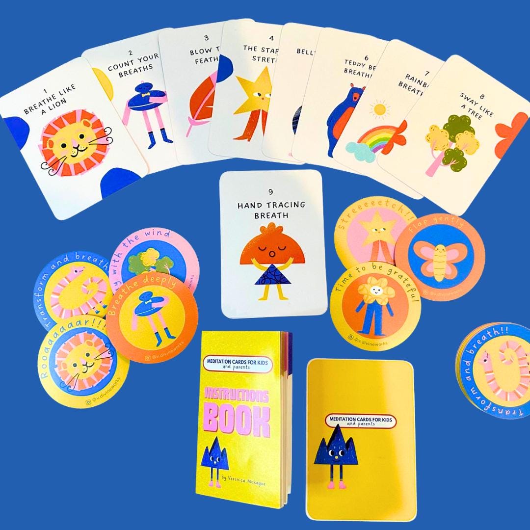 Digital Mindfulness Cards for Kids | Parent-child Meditation Activities ...