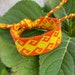 Friendship Bracelet in Greek Wave Pattern Yellow & Orange - Etsy