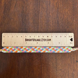 Friendship Bracelet With Pastel Interwoven/square Pattern - Etsy