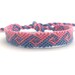 Greek Wave Friendship Bracelet Pink and Blue Handmade Macrame Jewelry ...