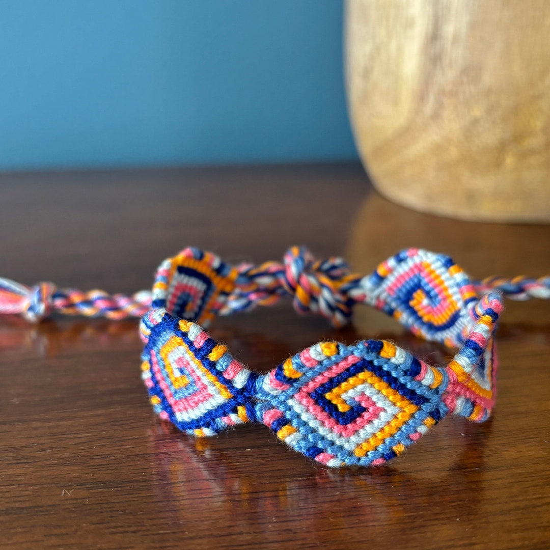 Shaped Friendship Bracelet With Spirals - Etsy