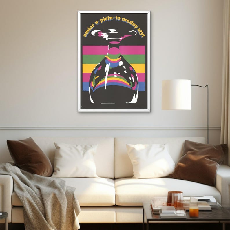 Moderation in Drinking is in Fashion Poster by Waldemar Świerzy ...