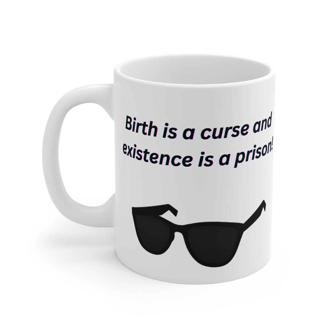 The Good Place Coffee Mug Birth is a Curse, the Good Place - Etsy