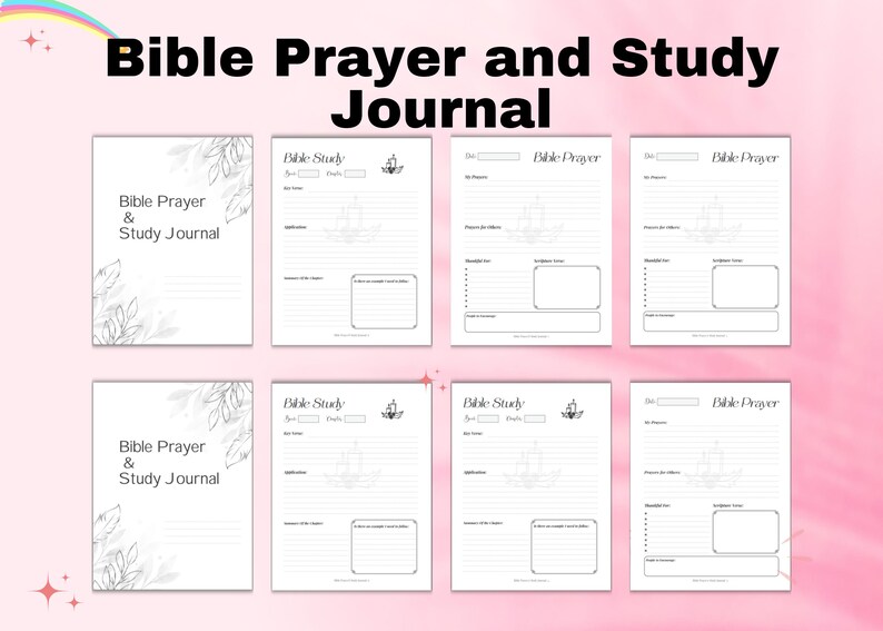 Bible Prayer and Study Journal, Bible Study Journal, Prayer Journal ...