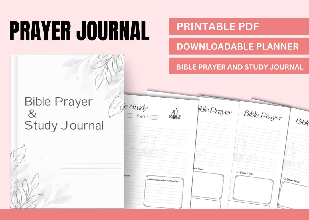 Bible Prayer and Study Journal, Bible Study Journal, Prayer Journal ...