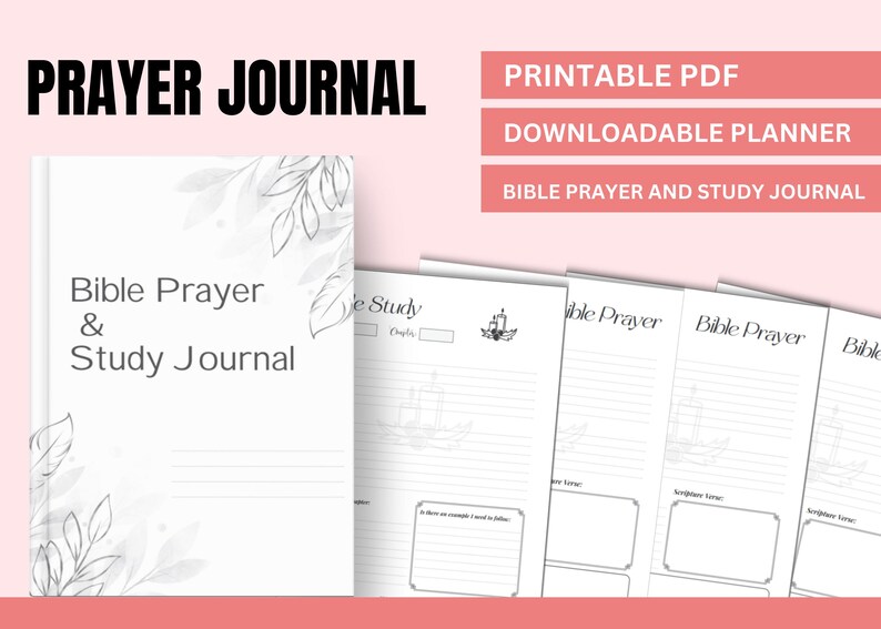Bible Prayer and Study Journal, Bible Study Journal, Prayer Journal ...