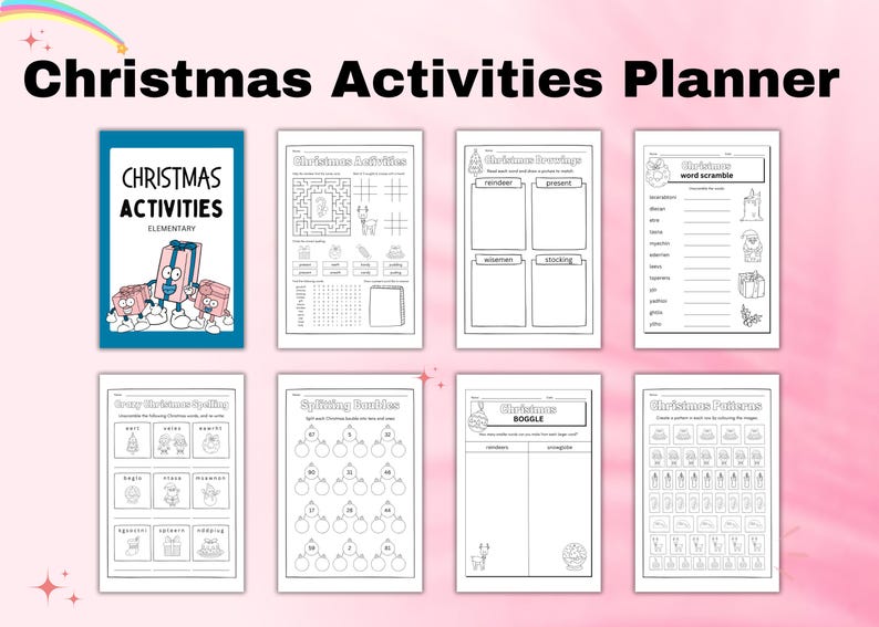 Ultimate Christmas Activities Planner, Fun Word Games, Drawings, and ...