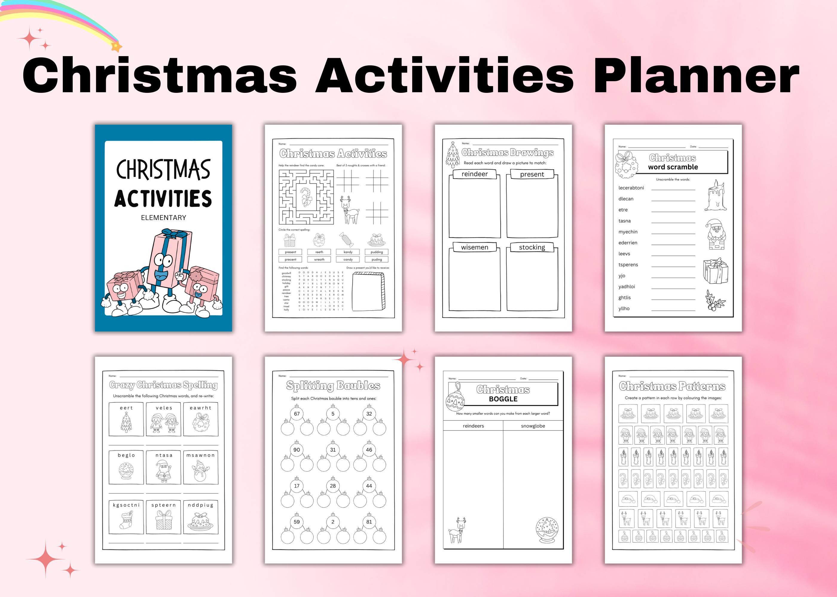 Ultimate Christmas Activities Planner, Fun Word Games, Drawings, and ...