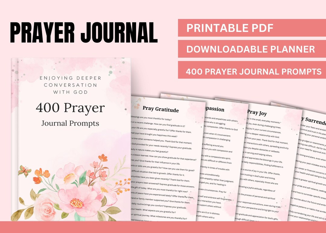 400 Prayer Journal Prompts, Christian Pdf, Self Care Pray, Prayer ...