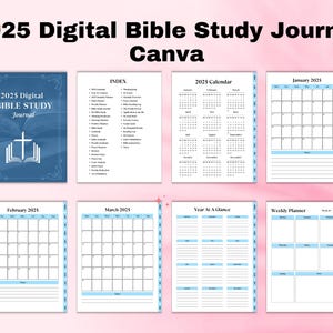 2025 Digital Bible Study Journal, Bible Reading Tracker, Christian ...