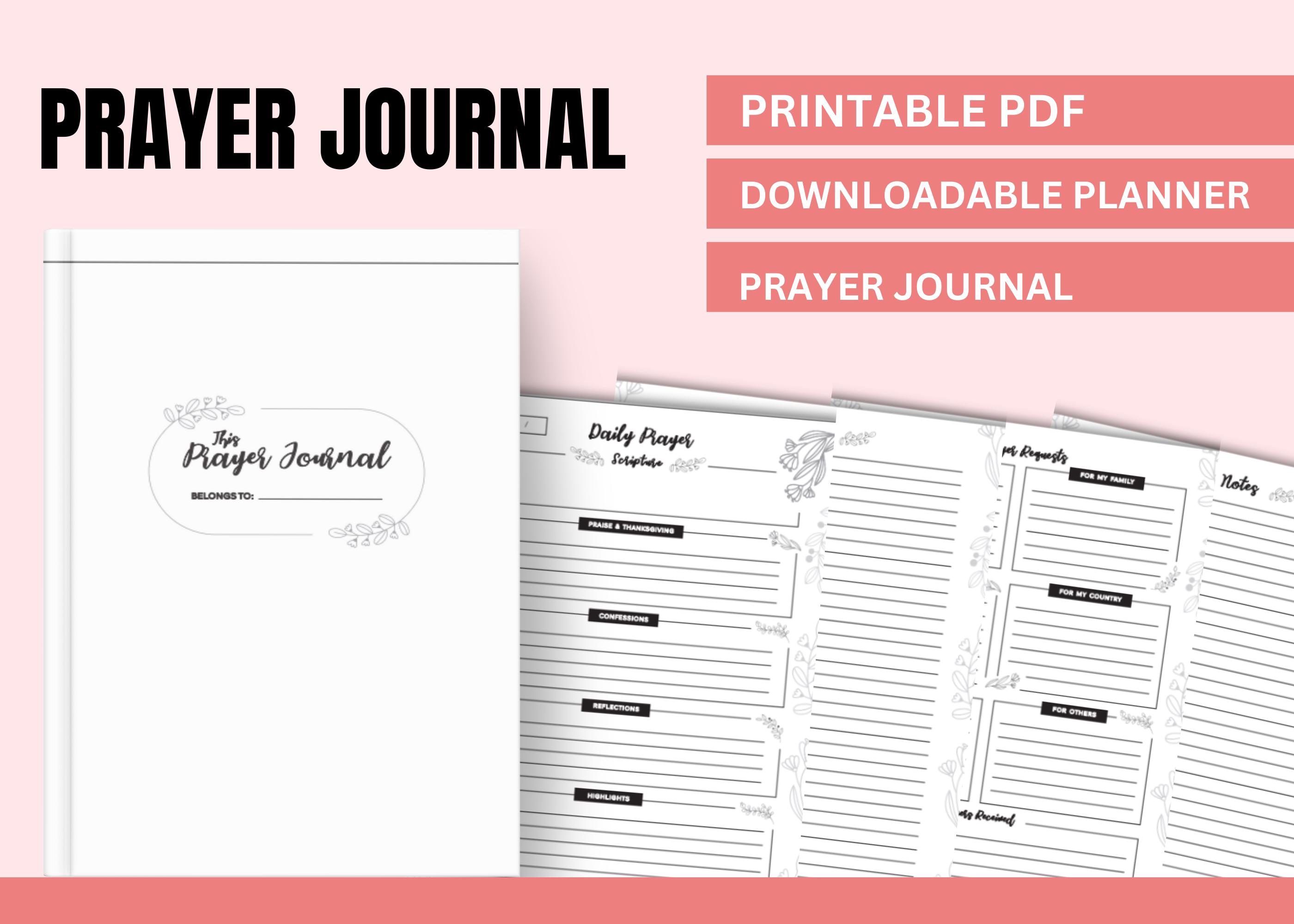 Prayer Journal Template, Instant Download Printable Prayer Journal ...