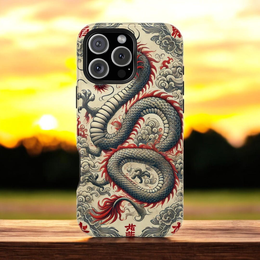 Japanese Dragon Phone Case - Traditional Asian Art Design for iPhone ...