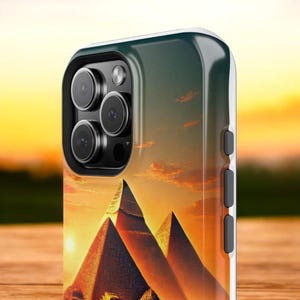 Egyptian Pyramid Sunset Phone Case – Ancient Mystique Design ...