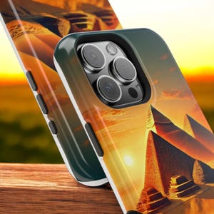 Egyptian Pyramid Sunset Phone Case – Ancient Mystique Design ...