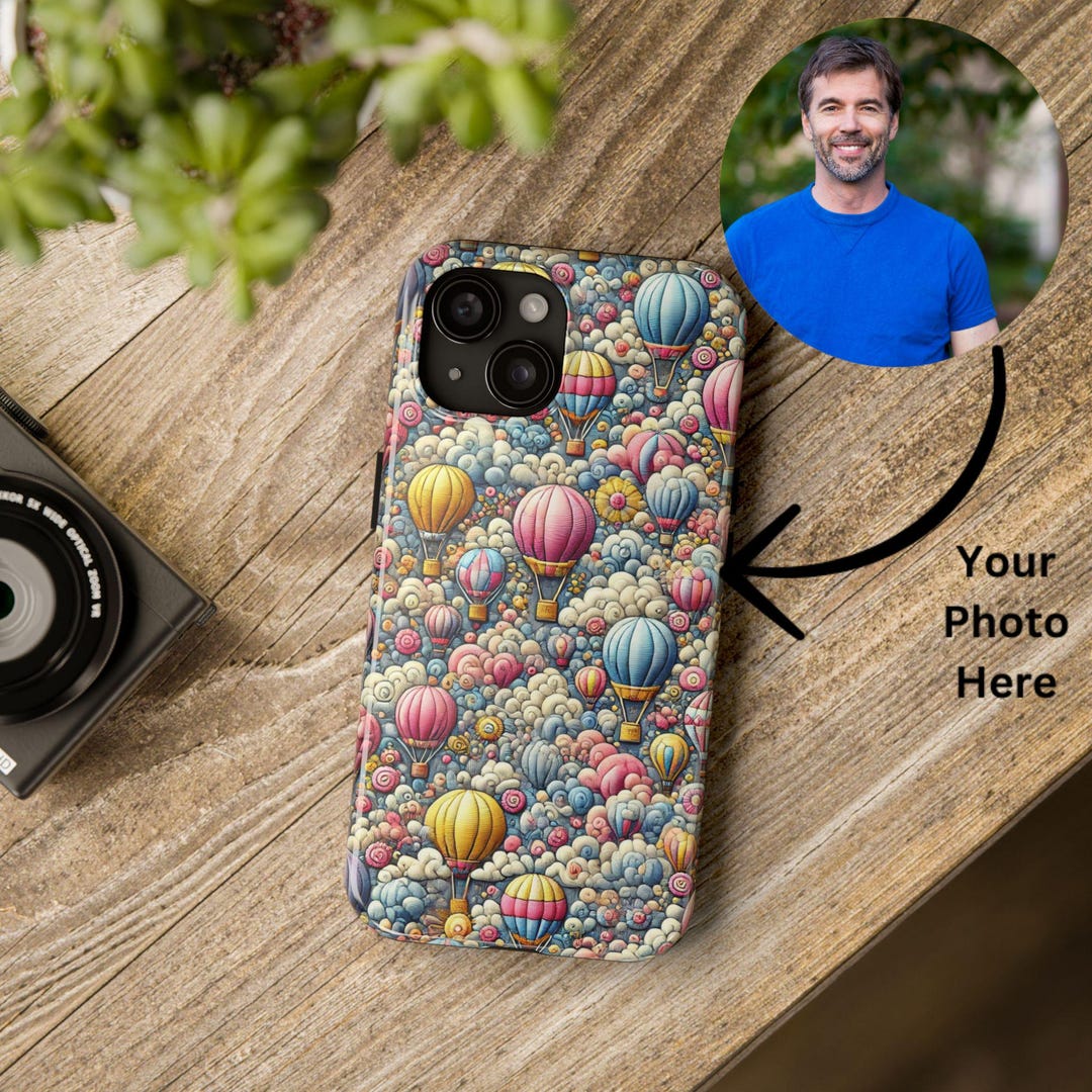 Whimsical Hot Air Balloon Adventure Phone Case - Colorful Sky ...