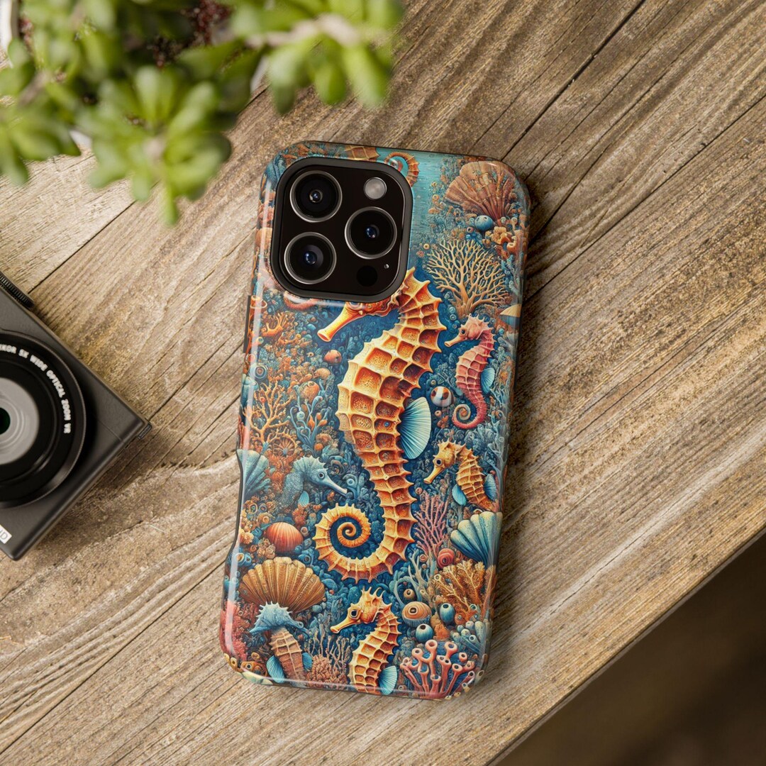 Seahorse Ocean iPhone Case, Underwater Coral Cover, Custom Phone Cover ...