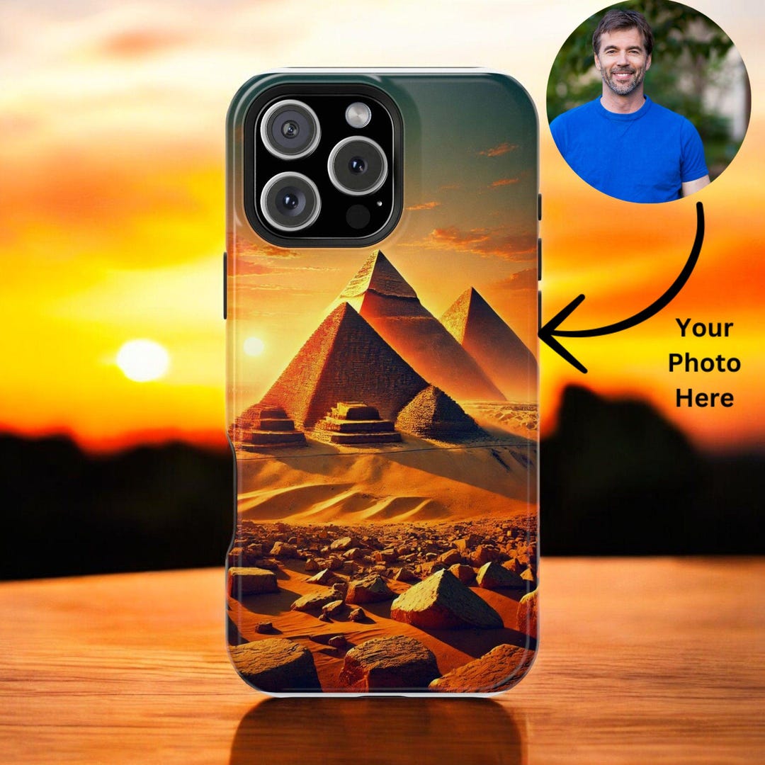Egyptian Pyramid Sunset Phone Case – Ancient Mystique Design ...