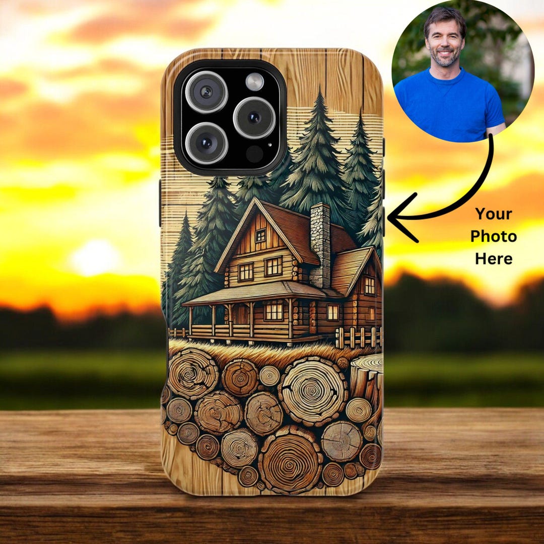 Rustic Cabin Phone Case Woodsy Log House Design With Forest Charm ...