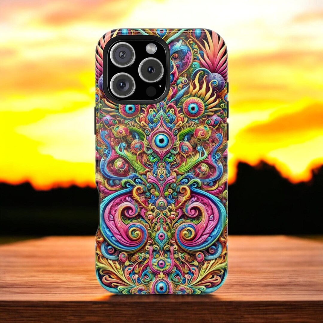 Psychedelic Art Phone Case | Colorful Trippy iPhone Cover | Vibrant ...