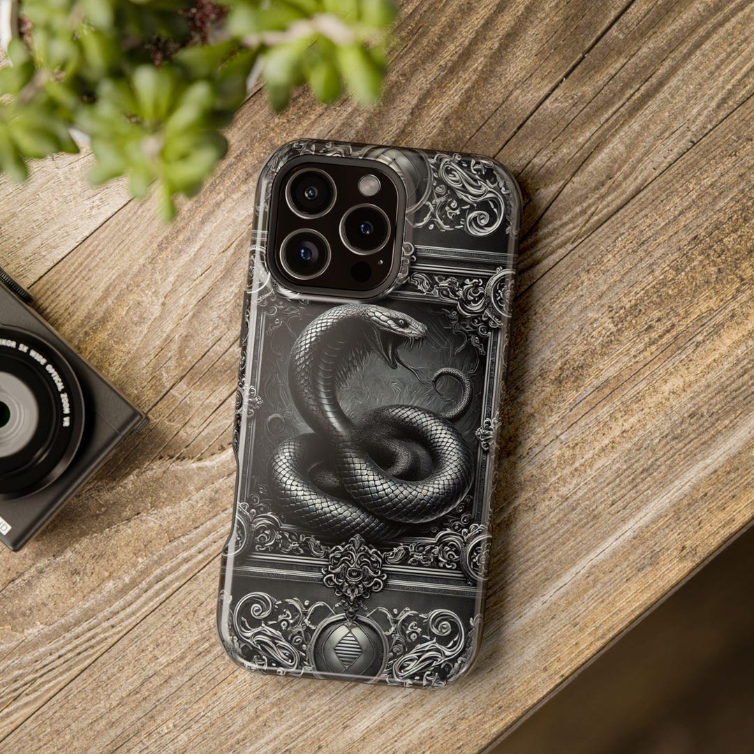 Black Snake Phone Case, Dark Aesthetic Cover, Snake Phone Cover, iPhone ...