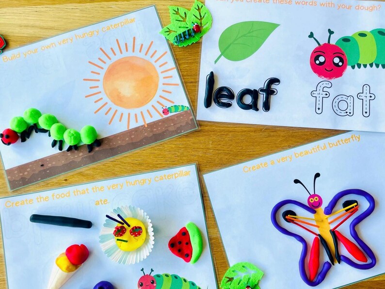 Very Hungry Caterpillar Play Dough Mat,digital Download,printable ...