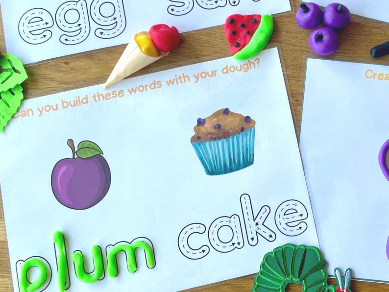 Very Hungry Caterpillar Play Dough Mat,digital Download,printable ...