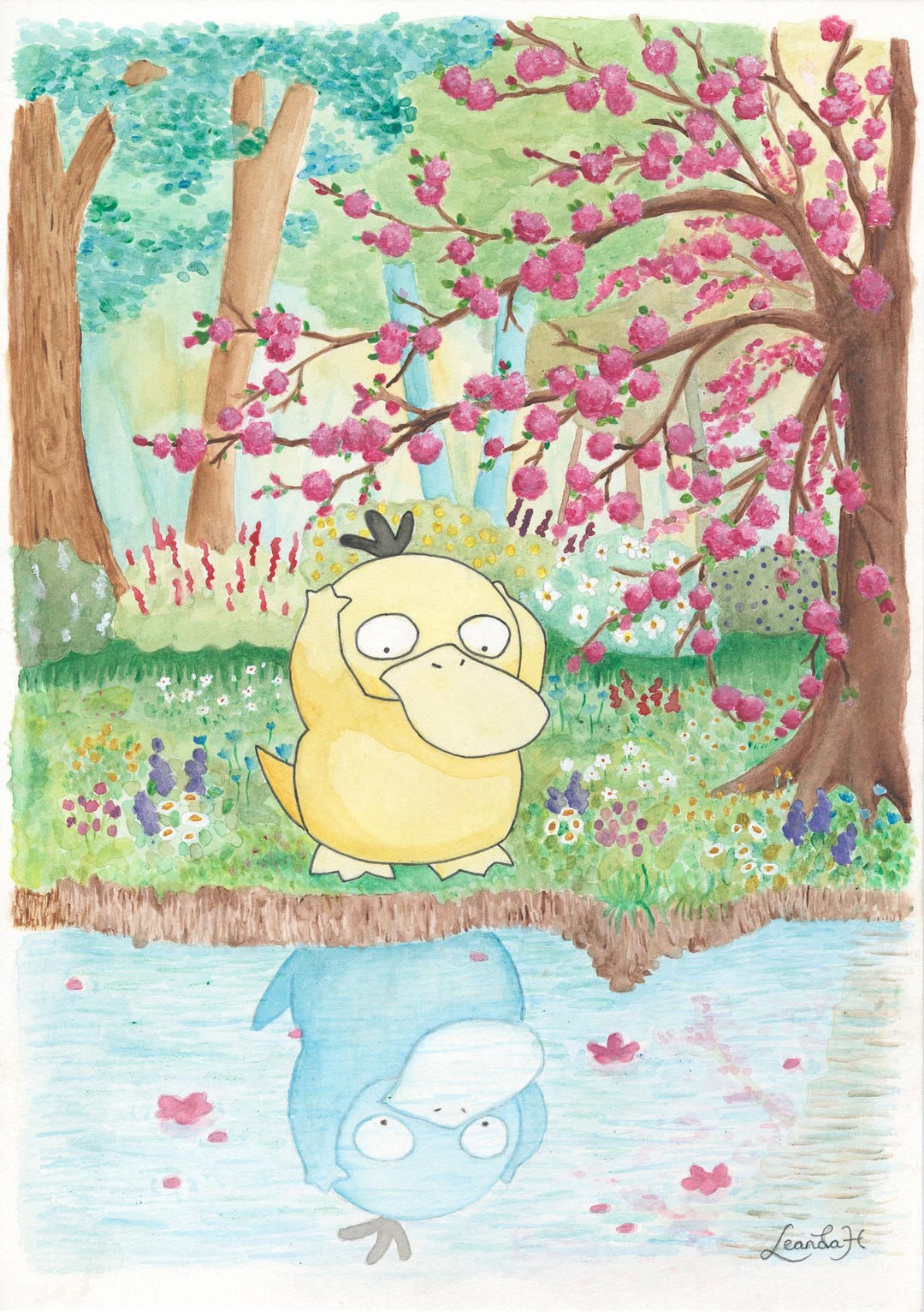 Psyduck With Shiny Pokemon Artwork A4 Print - Etsy
