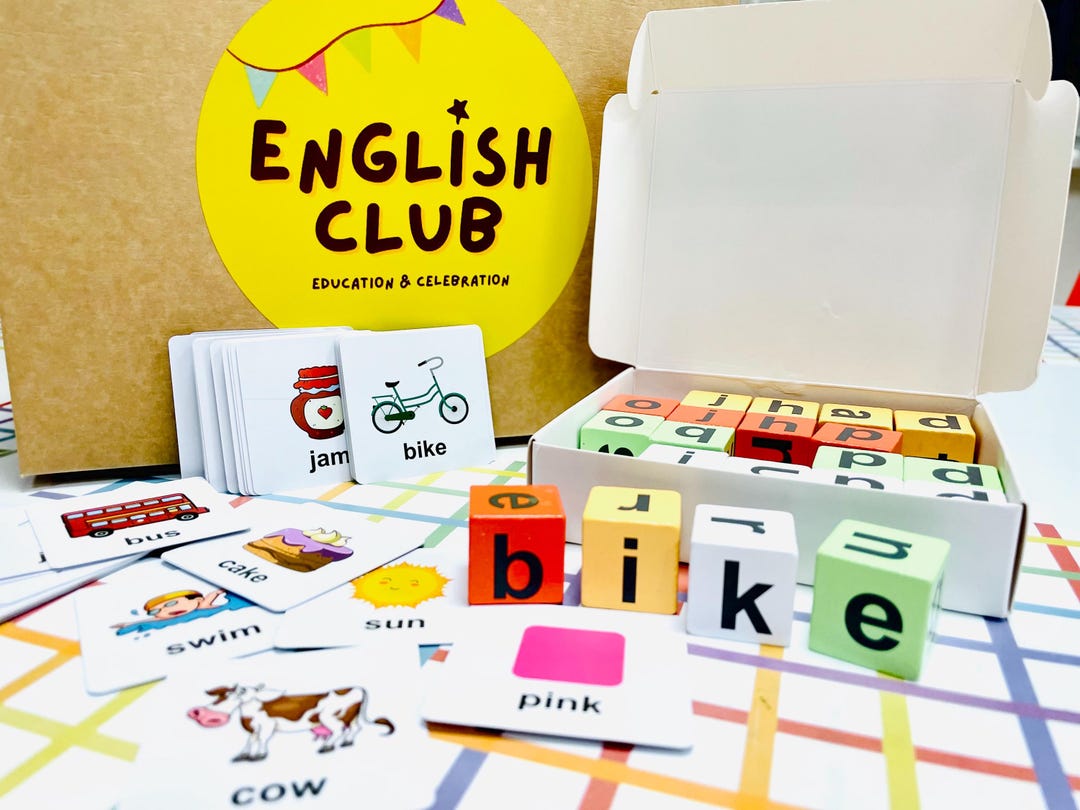 Wooden Words Spelling Reading Letters Blocks Toy Games Set, Alphabet ...