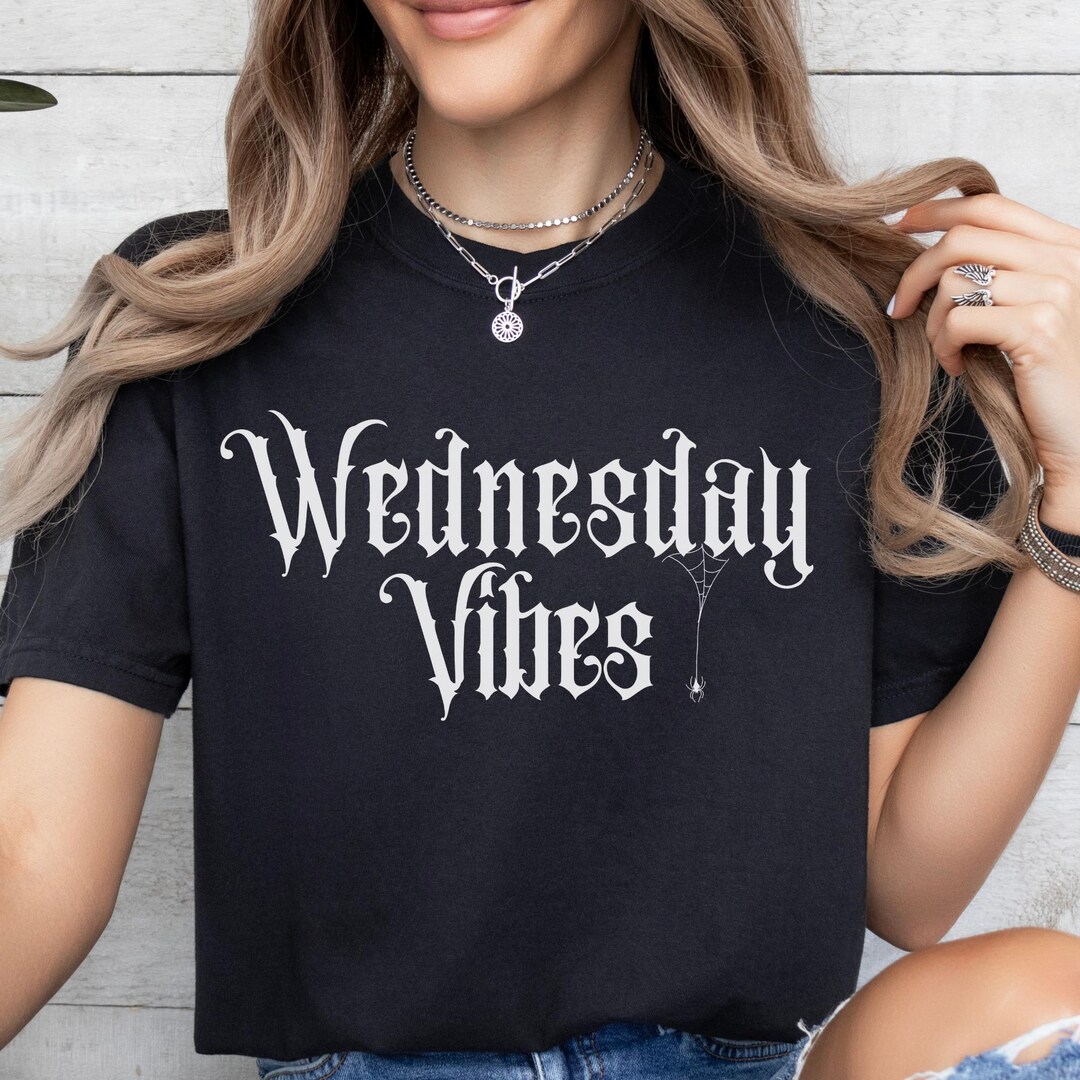 Wednesday Addams Inspired Halloween Tee - Comfort Colors Crewneck - Etsy