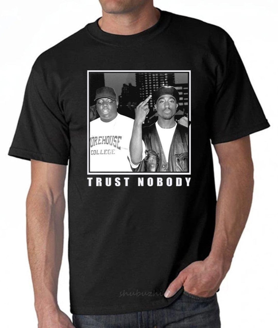 Trust Nobody Tupac 2pac Shakur Notorious Big Men S Printed - Etsy