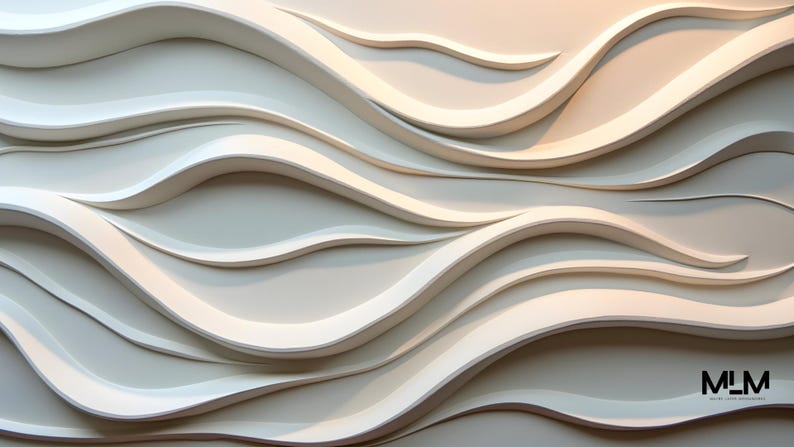 Modern 3D Wave Texture Desktop Wallpaper - 4K Digital Download - Etsy