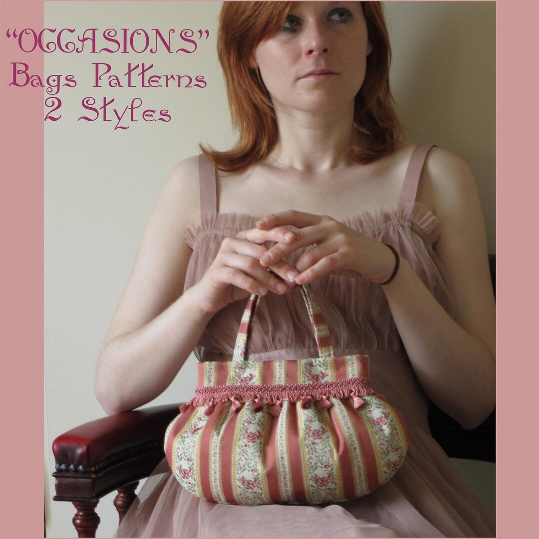 Bag Pdf Sewing Pattern - ''OCCASIONS'' BAGS - 2 Styles With Fastening ...