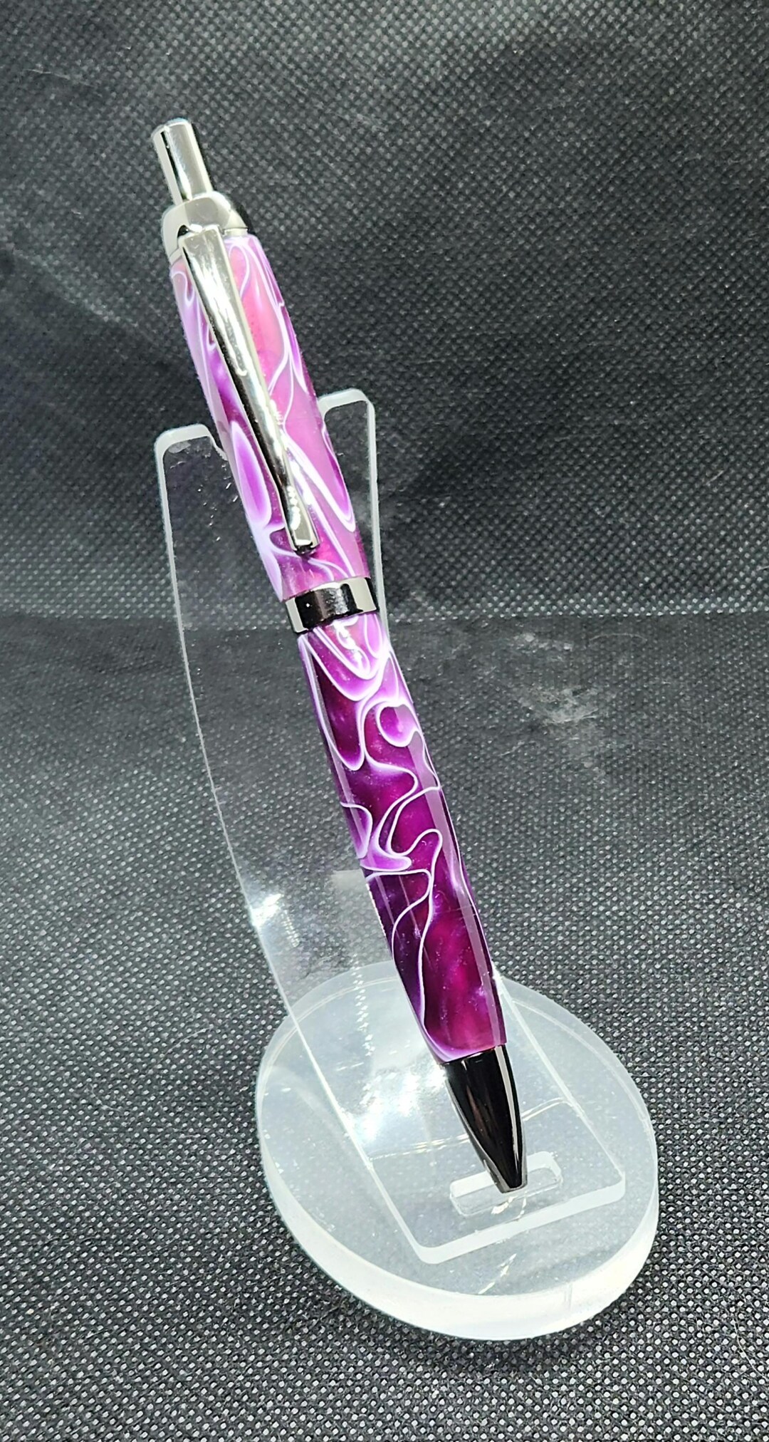 Beaufort Tempest Click Pen Turned From Purple Haze Acrylic, Gunmetal ...