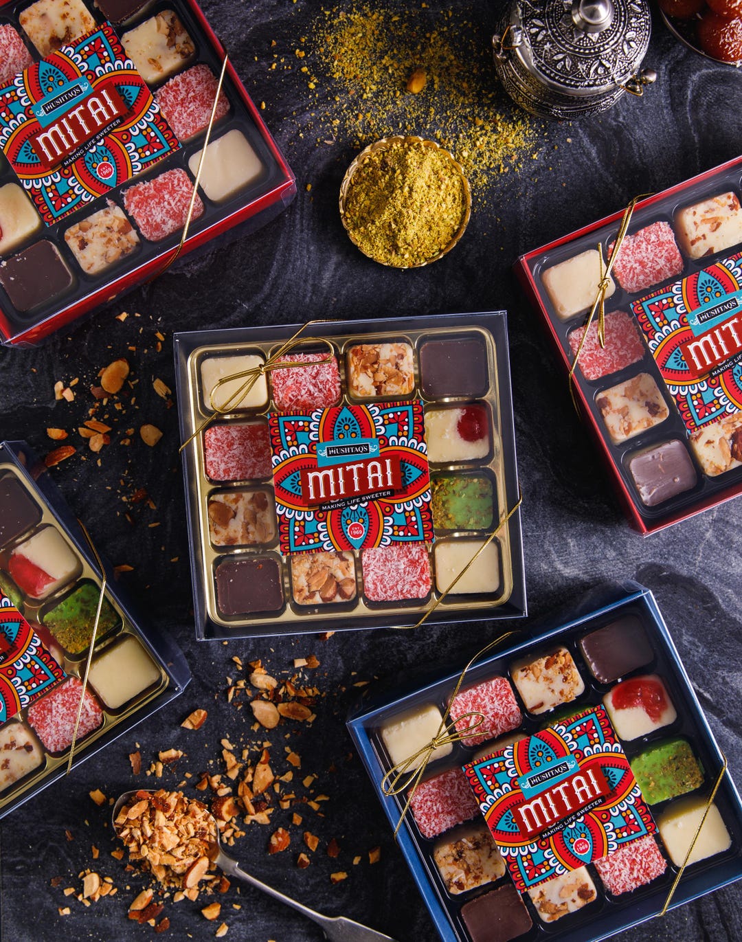 Delicious Barfi Platter Elegant Pakistani Sweets Display Perfect for ...