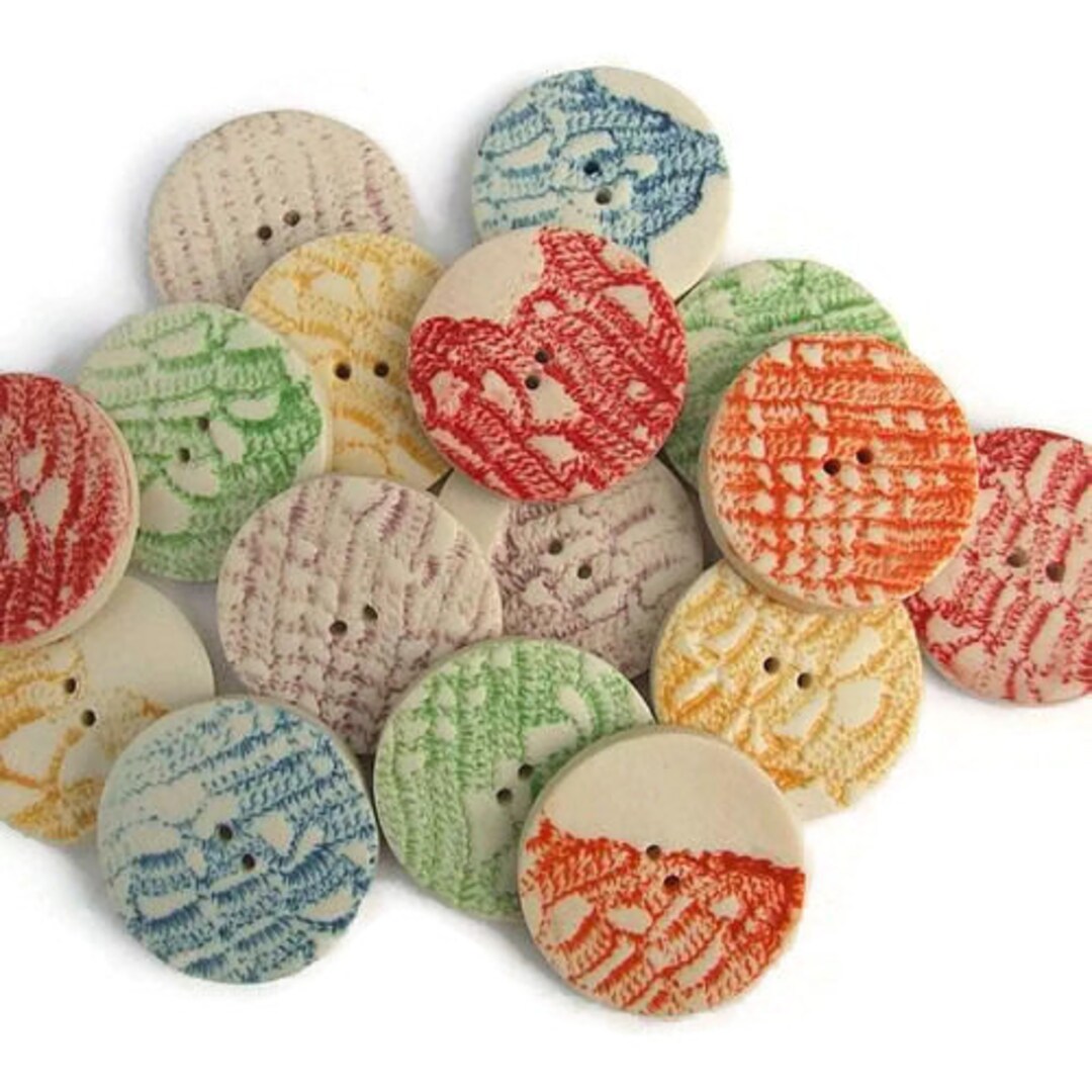 Lace Button - Round Buttons - Button Craft - Sewing Buttons - Buttons ...