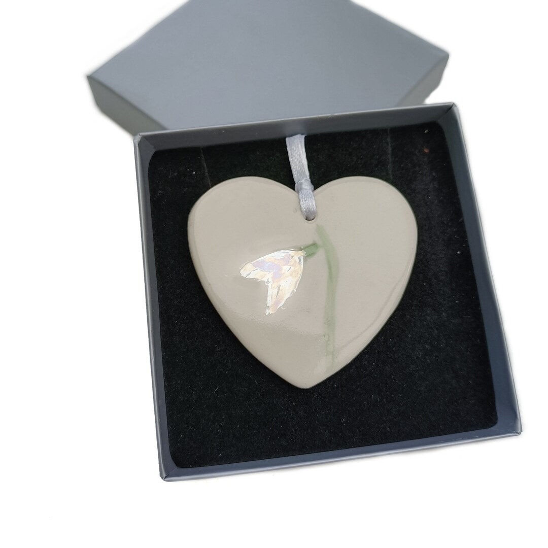 Thank You Gifts for Her - Snowdrop Gifts - Ceramic Hanging Heart ...