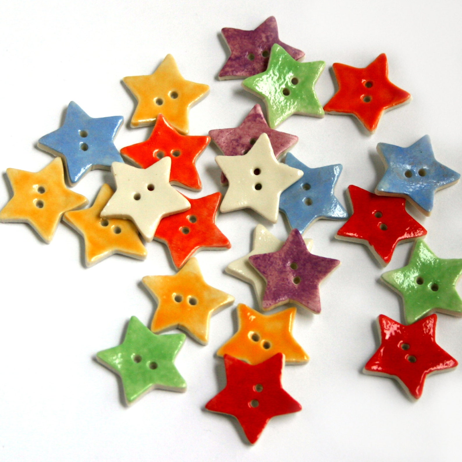 Star Buttons Ceramic Buttons Handmade Buttons Sewing Buttons Buttons ...
