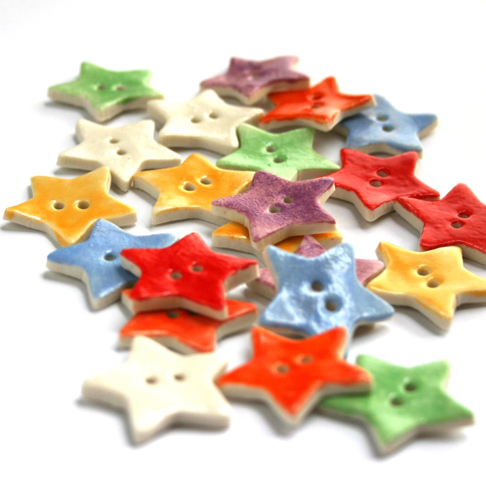 Star Buttons Ceramic Buttons Handmade Buttons Sewing Buttons Buttons ...