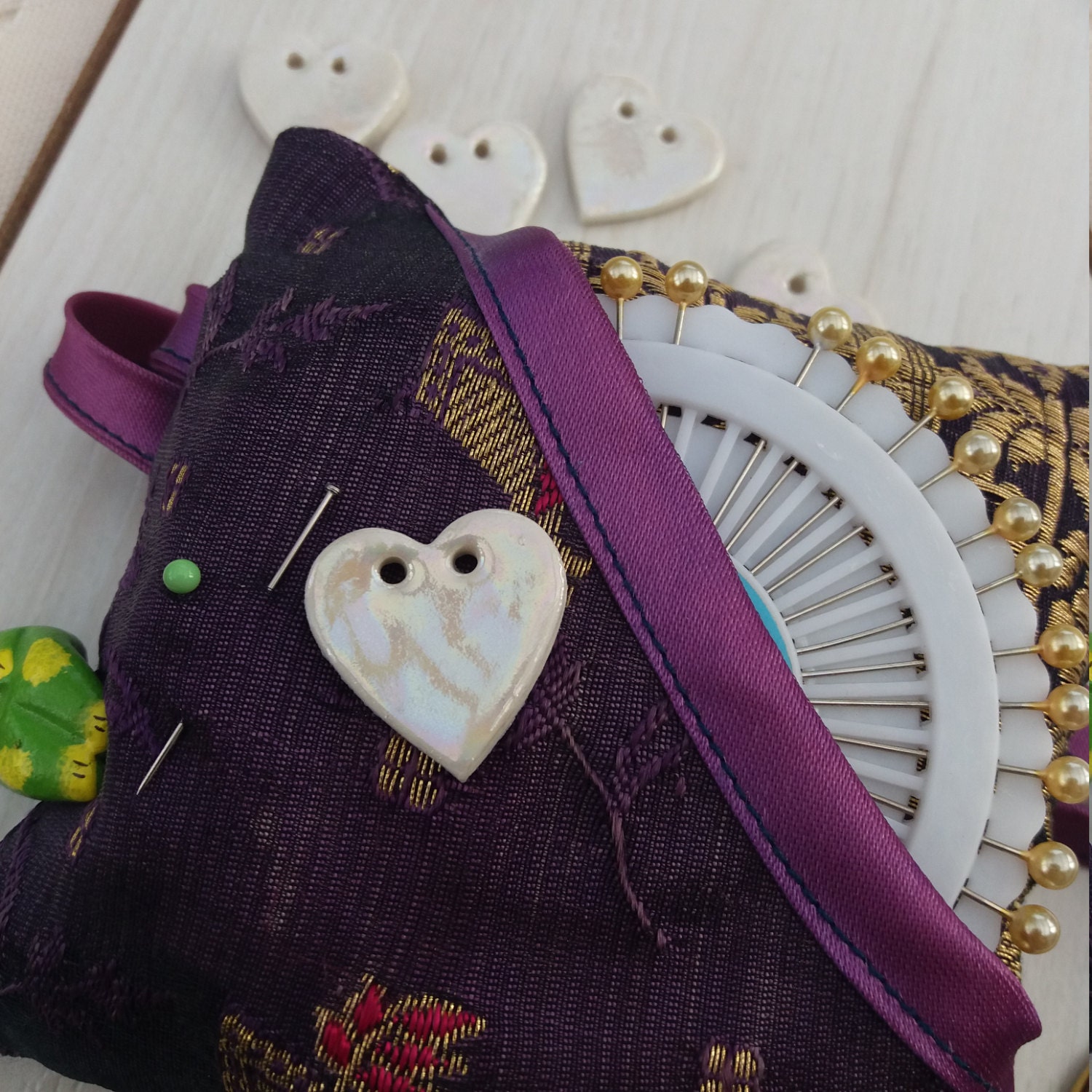 Heart Buttons Ceramic Button Pottery Buttons Handmade | Etsy