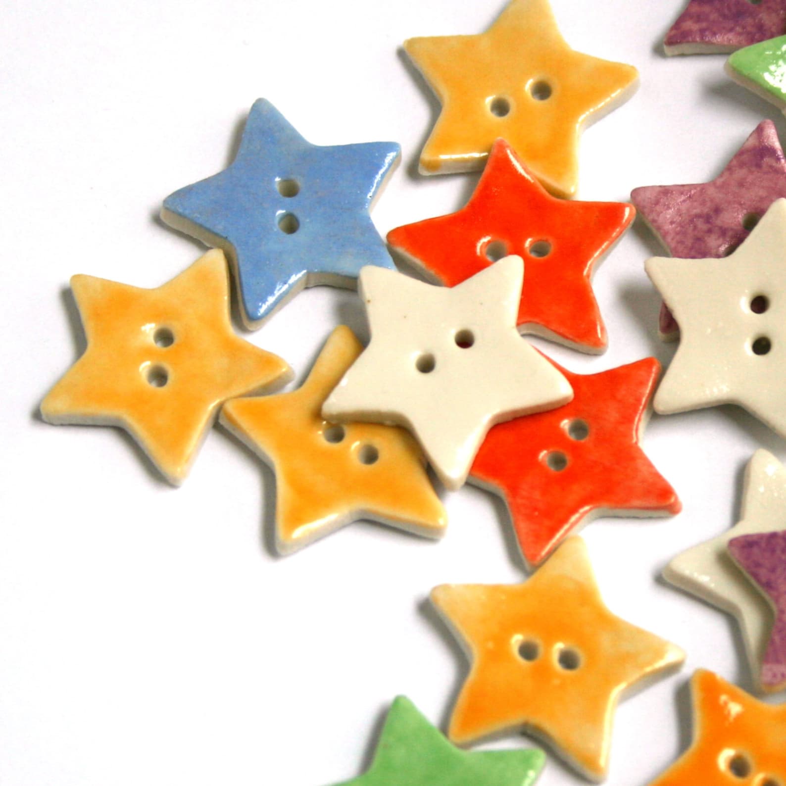 Star Buttons Ceramic Buttons Handmade Buttons Sewing Buttons Buttons ...