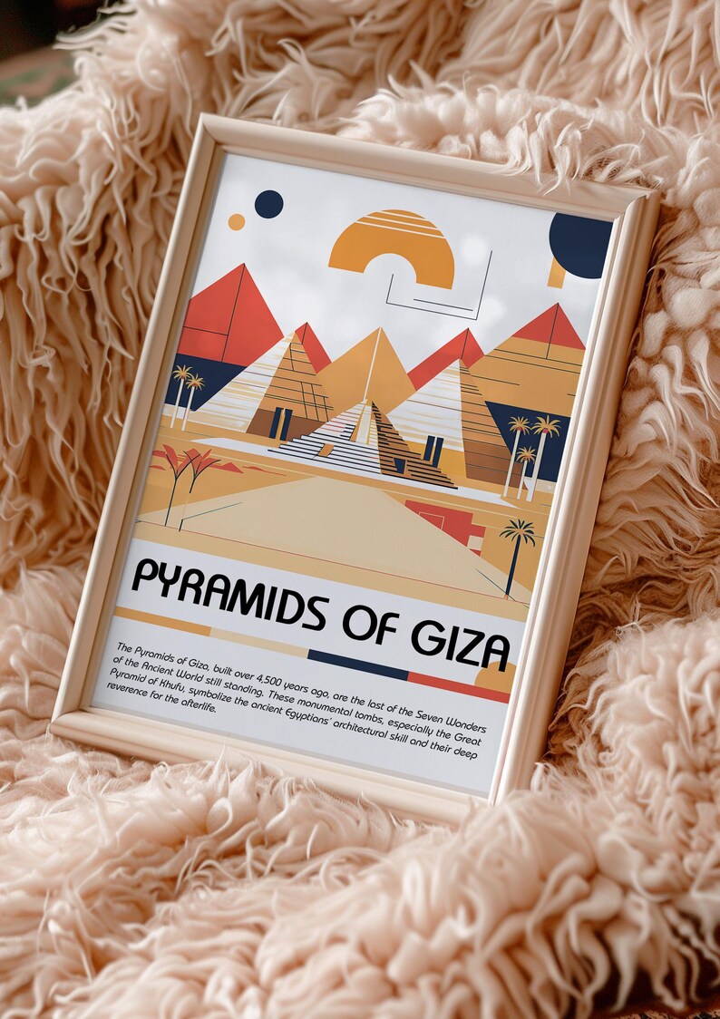 Famous Landmark Poster Set - Bauhaus Style Landmark Print- 10 Unique ...
