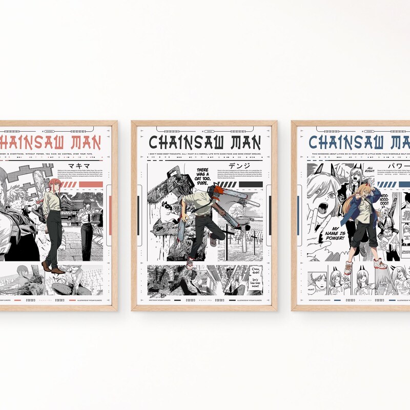Denji Manga Panels - Etsy New Zealand