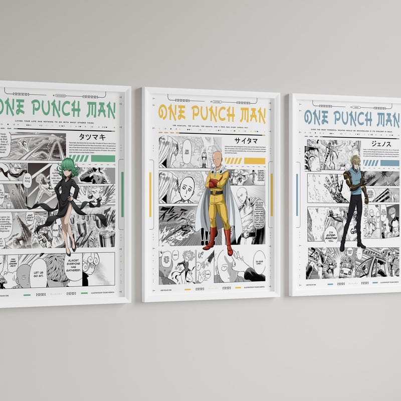 One Punch Man Manga Panels - Etsy
