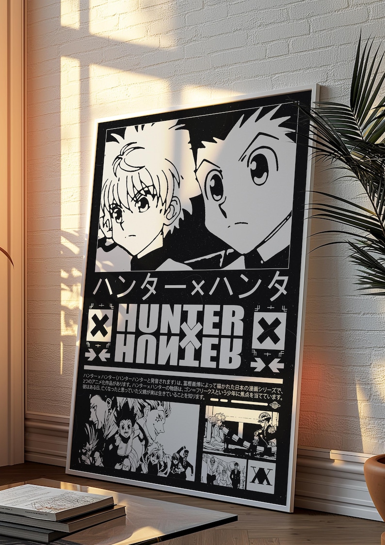 Hxh Anime Poster - Anime Wall Decor - Hxh Manga Poster - Anime POSTER ...