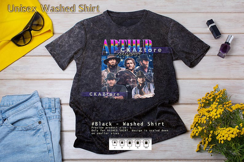 ARTHUR MORGAN Shirt - Arthur Morgan Retro Tees, Arthur Morgan Bootleg ...