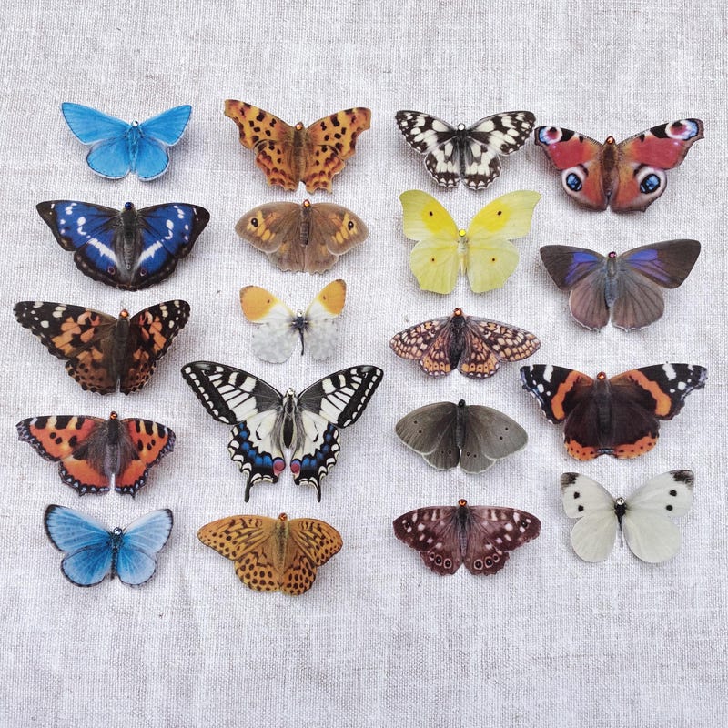 Butterfly Hair Clips - Etsy UK