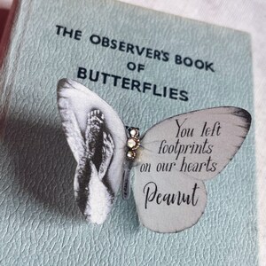 Baby Scan Butterfly: Silk and Crystal, Personalised Keepsake Gift - Etsy